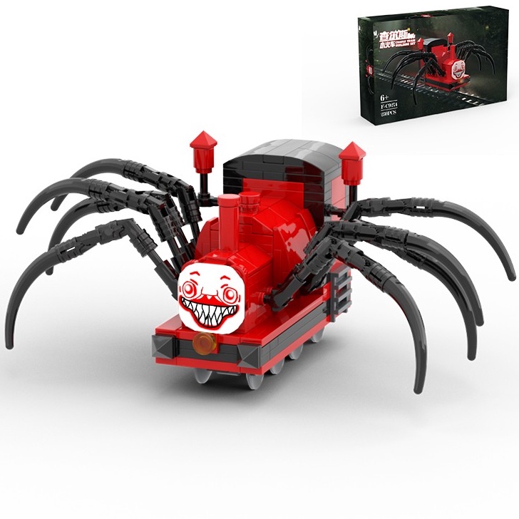 Jual Baru Choo Choo Charles LEGO Horror Game Charles Kereta Kecil Thomas Spider Train Blok ...