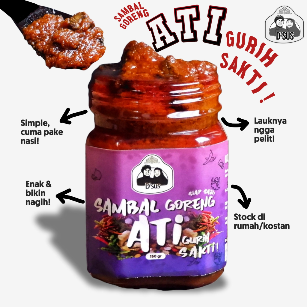 Jual SAMBAL D'SUS - Sambal Balado Hati Sapi Panggang | Shopee Indonesia