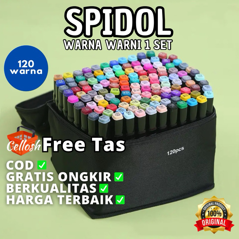 Jual Spidol Warna Warni 1 Set 120 Warna Stabilo Pastel Warna Warni Dua ...