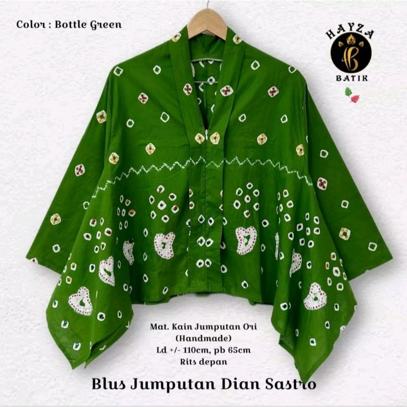 Jual BLUS BATIK JUMPUTAN BAJU ATASAN BATIK JUMPUT ASLI KARTINI MERAH ...
