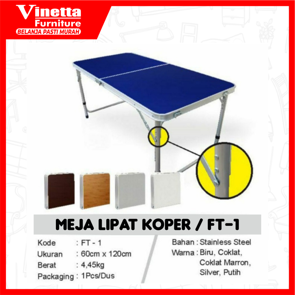 Jual Meja Lipat Koper Portable / Meja Outdoor Minimalis / Meja ...