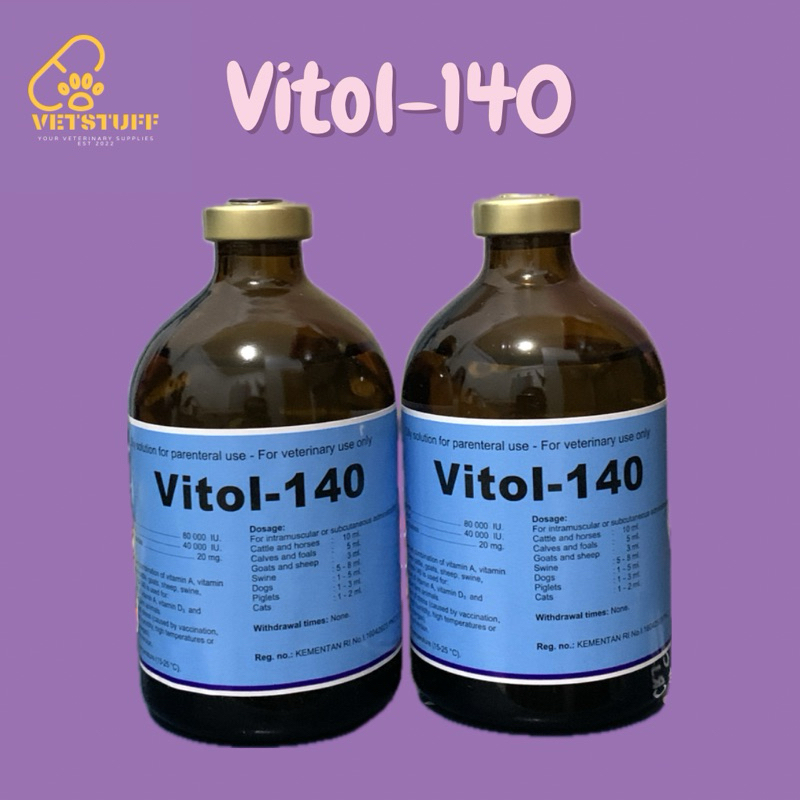 Jual Vitol-140 • Vitamin AD3E Inj 100ml Interchemie Holland | Shopee Indonesia
