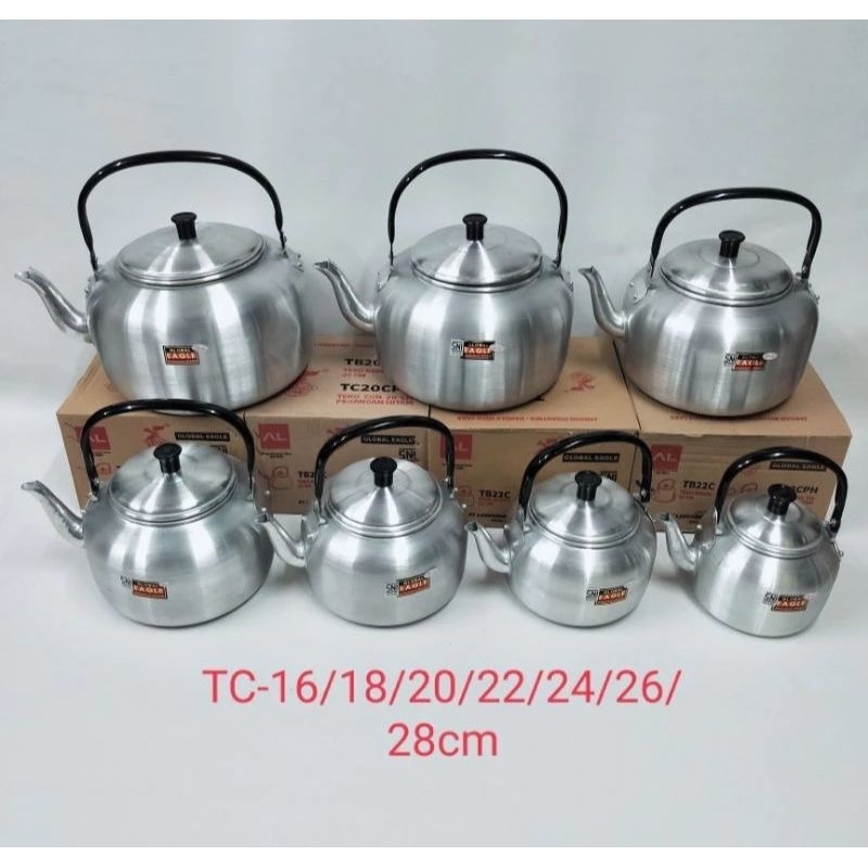 Jual Teko Ceret Aluminium 24 26 28 CM Cor Eagle / Ketel Air Minum Ok ...