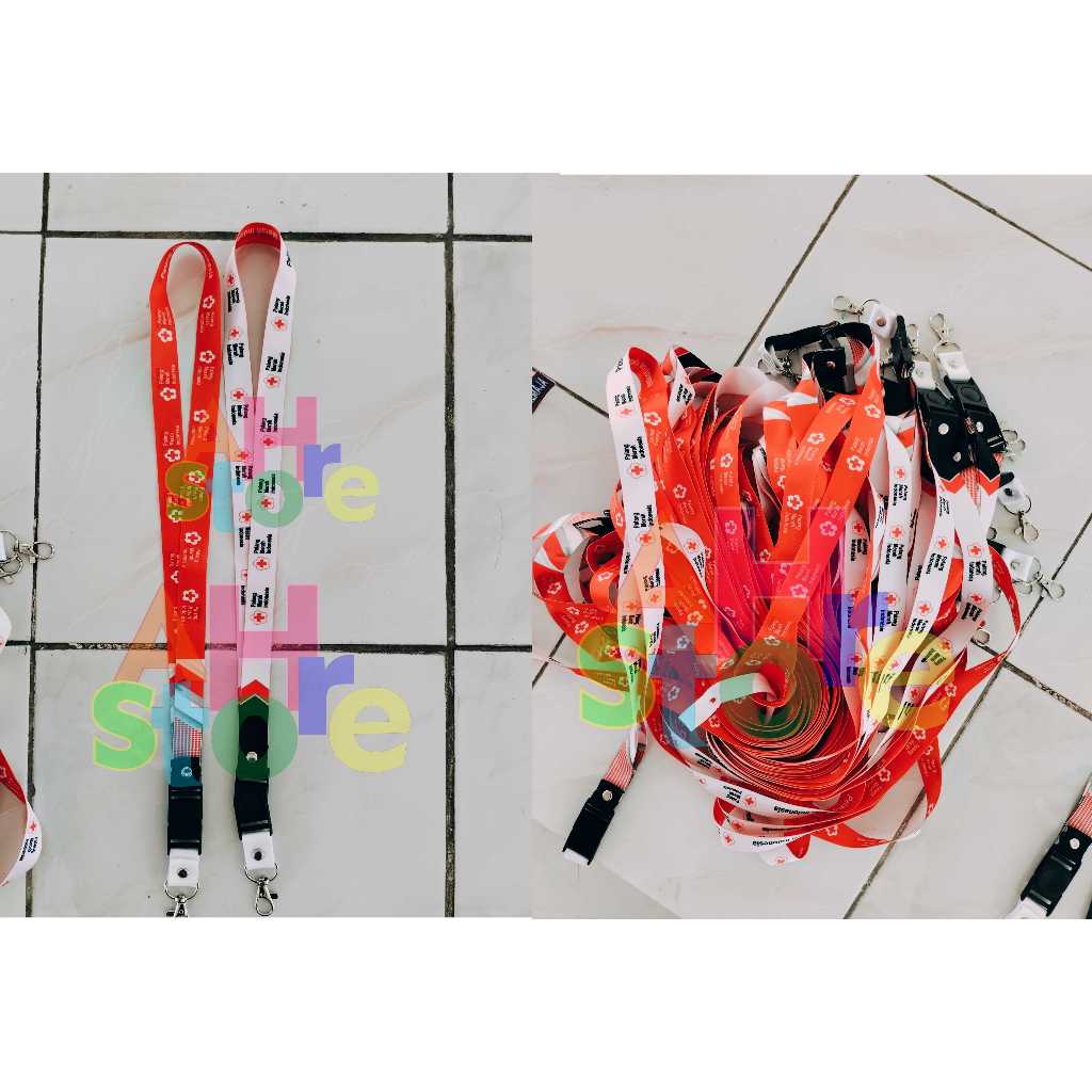 Jual TALI LANYARD ID CARD PALANG MERAH INDONESIA PMI DESAIN 1 | Shopee ...
