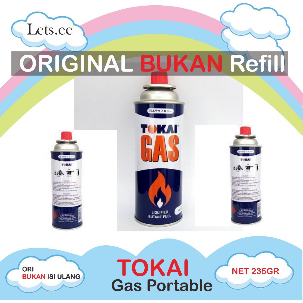 Jual Gas Portable Tokai 235gr Gas Kaleng Kompor Portable | Shopee Indonesia