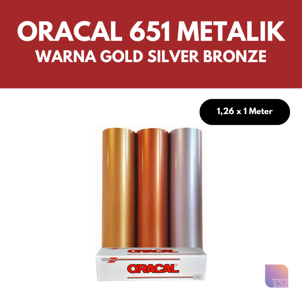 Jual Oracal Stiker 651 Metalik 090/091/092 Silver Gold Copper 1 Meter ...