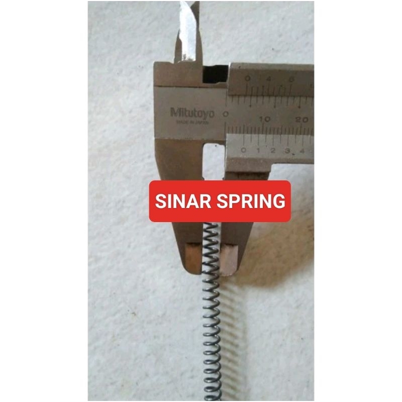 Jual spring tekan baja kawat 0.8 mm diameter luar 5 mm panjang 70 mm ...
