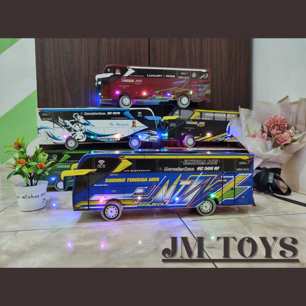 Jual MAINAN MINIATUR MOBIL BUS TELOLET SUDIRO TUNGGAL JAYA DRAKA FULL ...