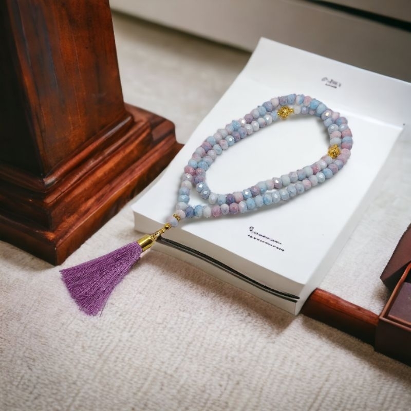 Jual TASBIH BATU KRISTAL GRADASI MULTI WARNA 99 BUTIR 8MM GOOD QUALTY ...