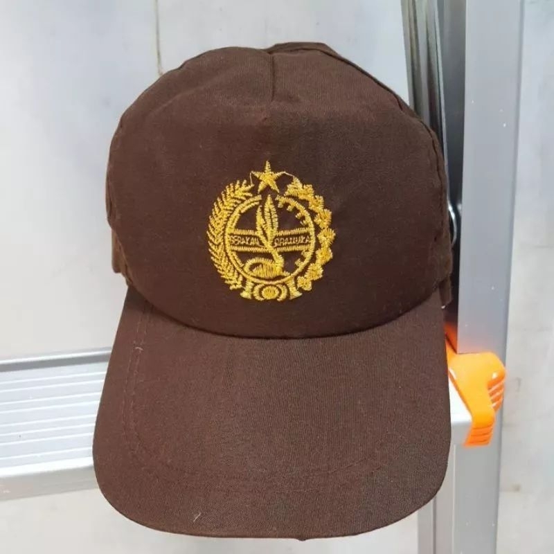 Jual topi pramuka laki laki Prempuan logo bordil blakang pake karet ...