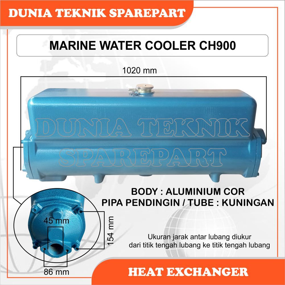 Jual CH900 MARINE WATER COOLER / HEAT EXCHANGER / RADIATOR MESIN KAPAL | Shopee Indonesia