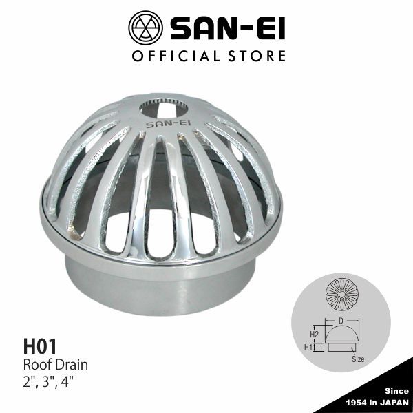 Jual SAN-EI Roof Drain 2, 3, 4" | Saringan Air Atap H01 2, 3, 4 inch | Shopee Indonesia