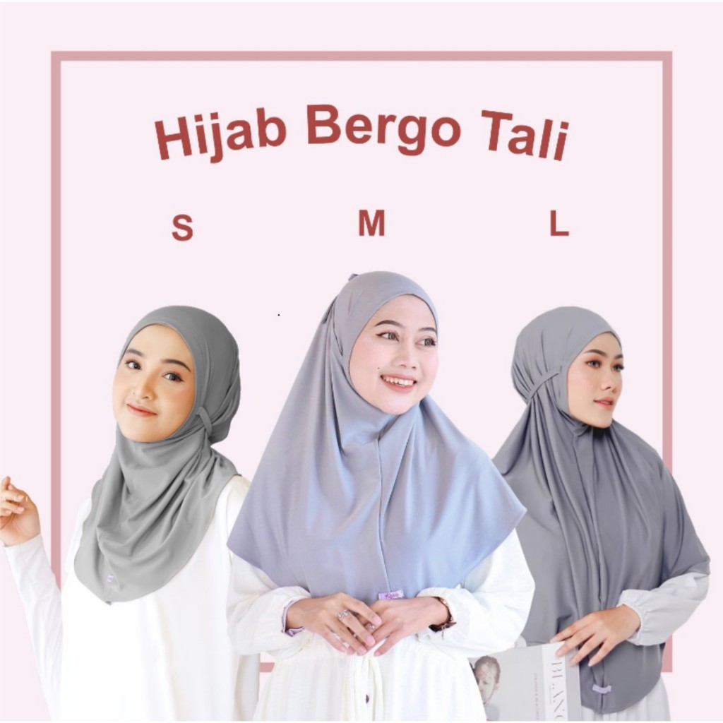 Jual Kalisha - Hijab Bergo Tali Non Pet S M L Naya Zalfa Hamida Jilbab Instan Bergo Hamidah ...
