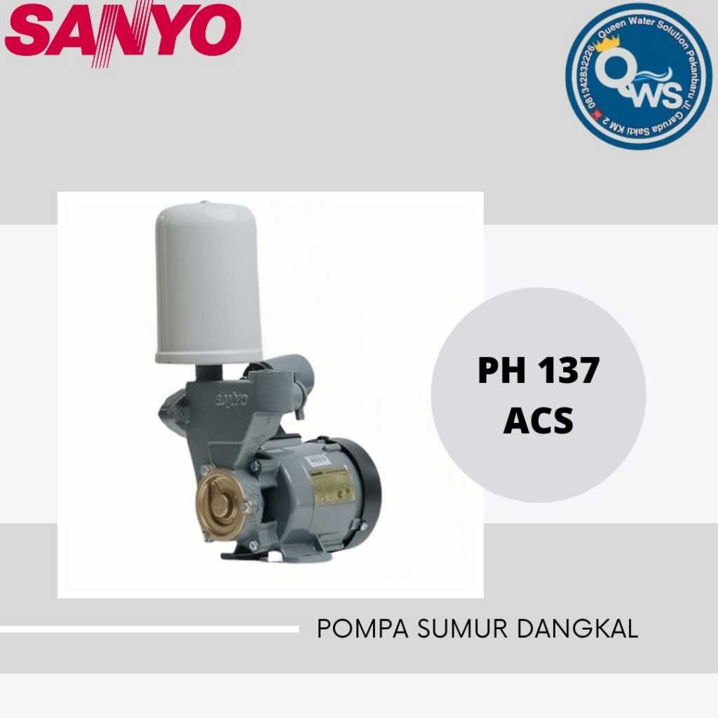 Jual Pompa Air Sumur Dangkal Otomatis SANYO PH 137 ACS 125W Automatic ...