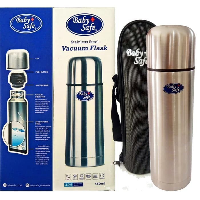 Jual ★BABY★ BABY SAFE VACUUM FLASK STAINLESS 350ML & 500ML TER01 TER02 ...