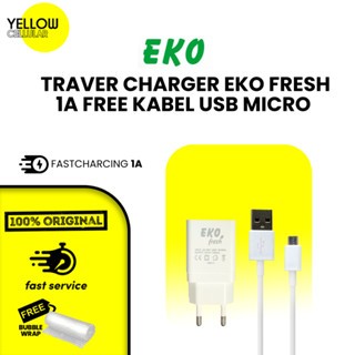 Jual TRAVER CHARGER EKO FRESH 1A FREE KABEL USB MICRO FAST CHARGER FOR ...