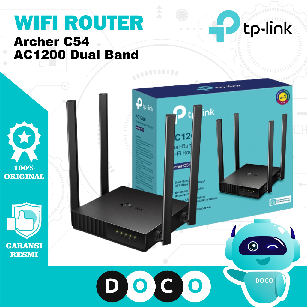 Jual TP-LINK Wireless Router Archer C54 AC1200 Dual Band Wifi Internet ...