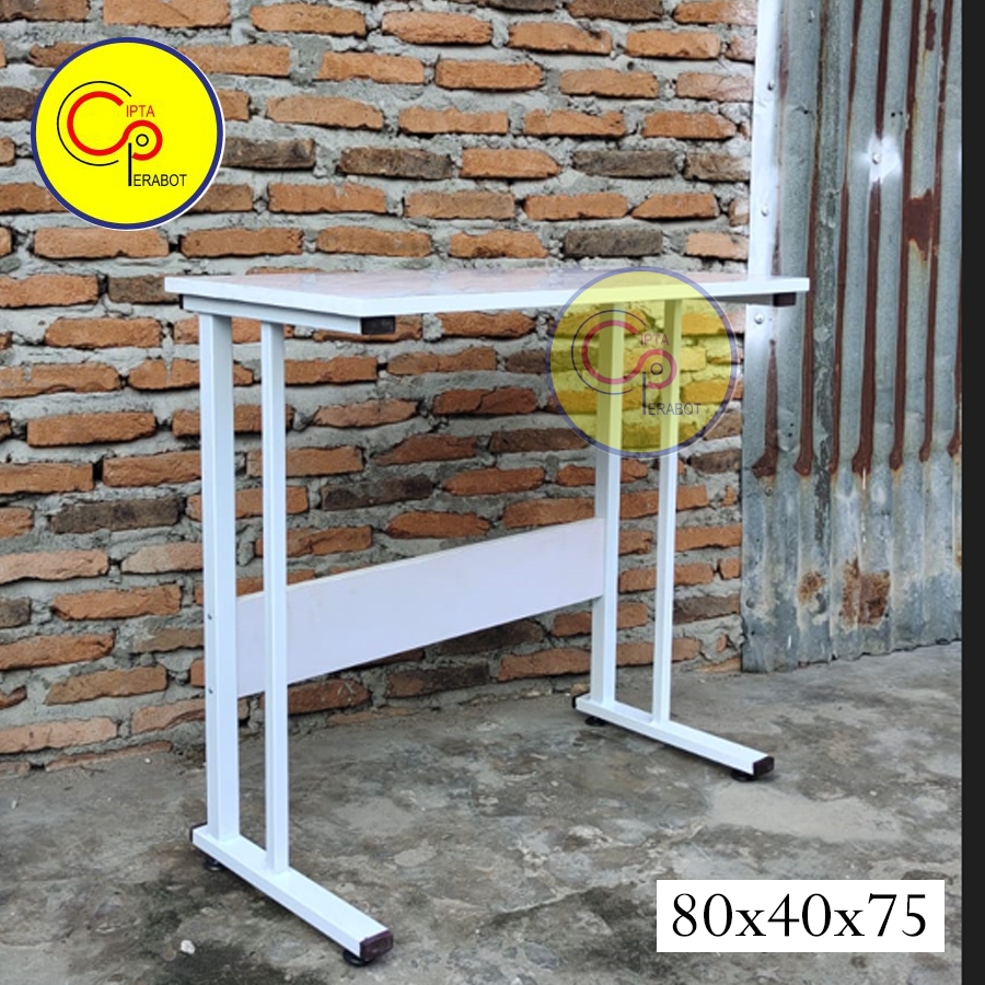 Jual Meja Komputer Kerja Kayu Besi Asli Minimalis | Shopee Indonesia