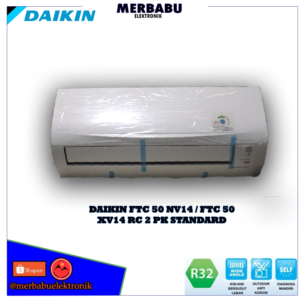 Jual AC DAIKIN FTC 50 NV14 / FTC 50 XV14 RC 2 PK STANDARD | Shopee ...