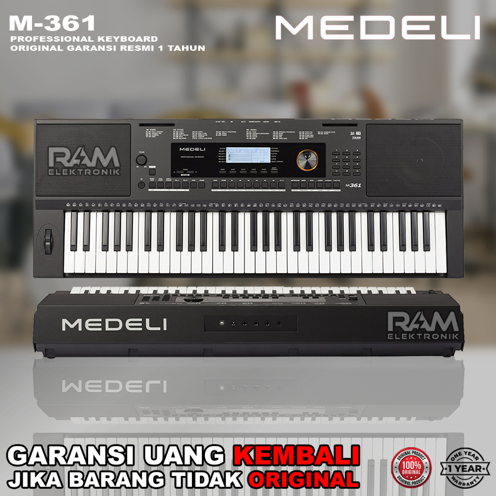 Jual Medeli M361 / M 361 Portable Keyboard Original Garansi Resmi 1 Tahun | Shopee Indonesia
