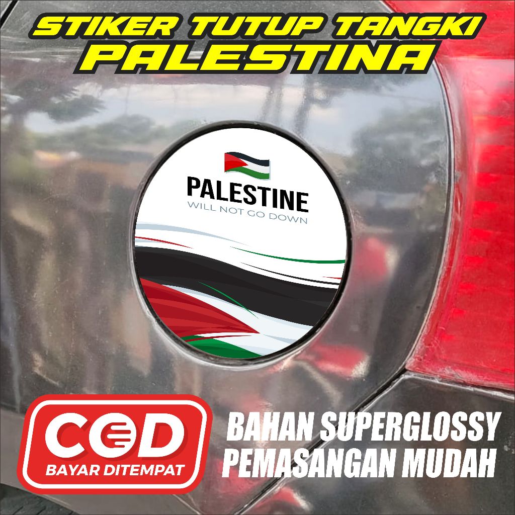 Jual stiker tutup bensin mobil stiker tangki stiker palestina (bulat ...