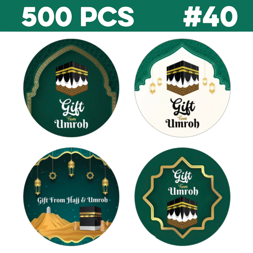 Jual STIKER Roll 500pcs Selamat Hari Raya IDUL FITRI & HAJI UMROH Cocok ...