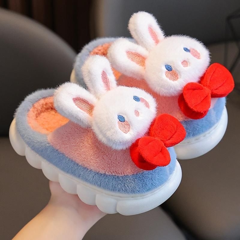 Jual sandal sendal rumah anak rumah hangat empuk lucu bulu motif boneka ...