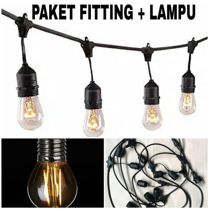 Jual PAKET KOMPLIT FITTING DAN LAMPU GANTUNG LANGSUNG SIAP PAKAI ...