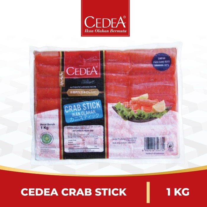Jual Cedea Crab Stick kepiting olahan ikan surimi 1kg suki shabu halal ...