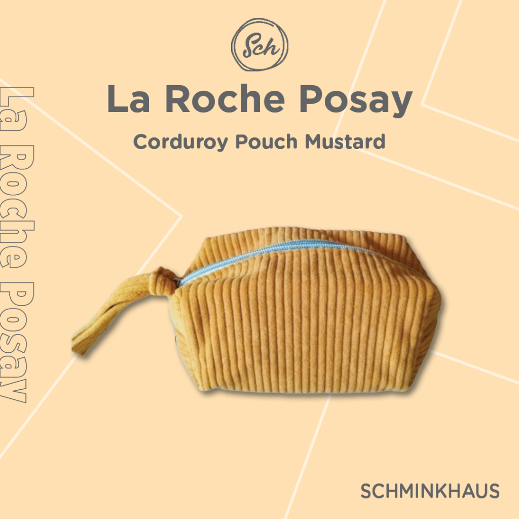 Jual LA ROCHE POSAY Corduroy Pouch Mustard | Shopee Indonesia