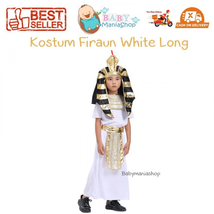Jual Kostum Raja Firaun White Long Baju Negara Mesir Cosplay UN Day ...