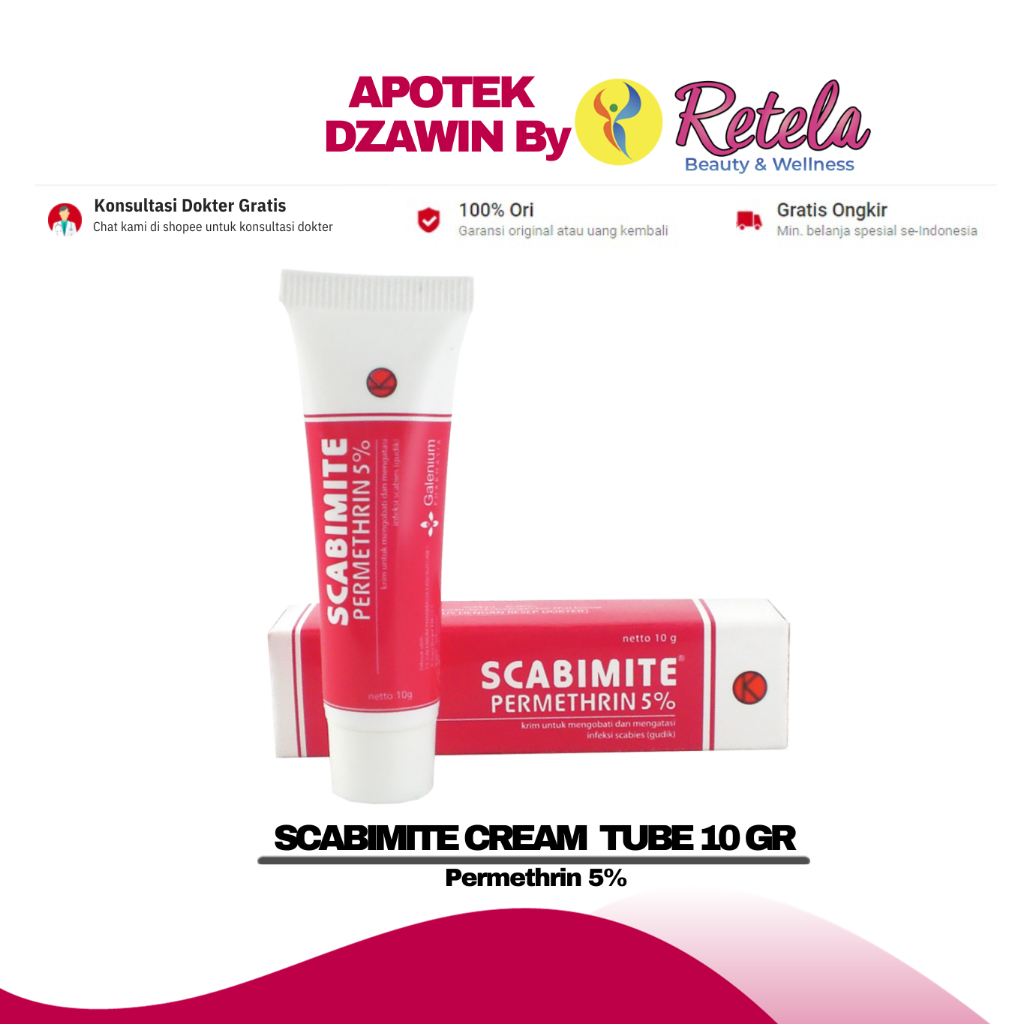 Jual SCABIMITE CREAM 5% 10GR ( Permethrin 5% ) | Shopee Indonesia