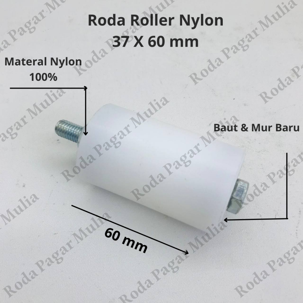 Jual Roda Roller Nylon Ukuran Sedang 37x60mm Roda Pemindah Nilon untuk ...