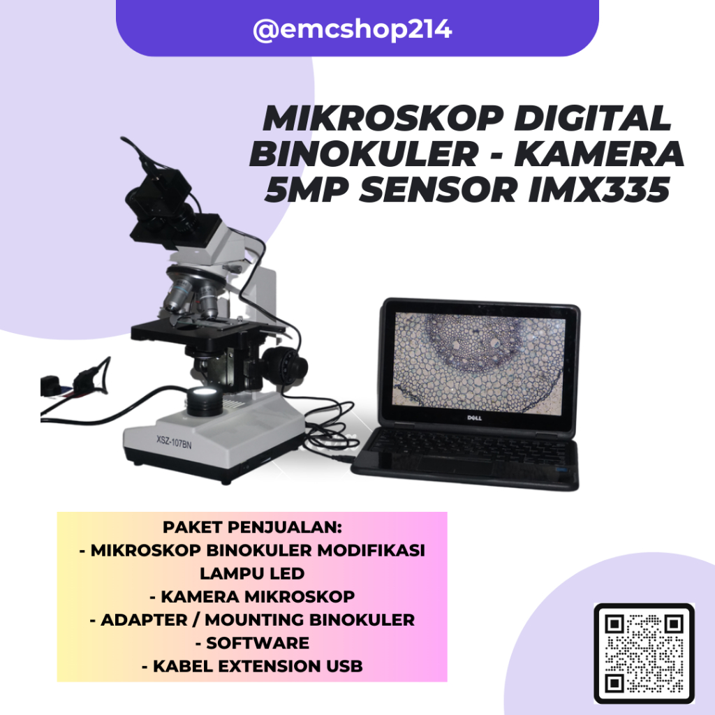 Jual Mikroskop Digital Binokuler - Kamera 5MP Sensor IMX335 | Shopee ...