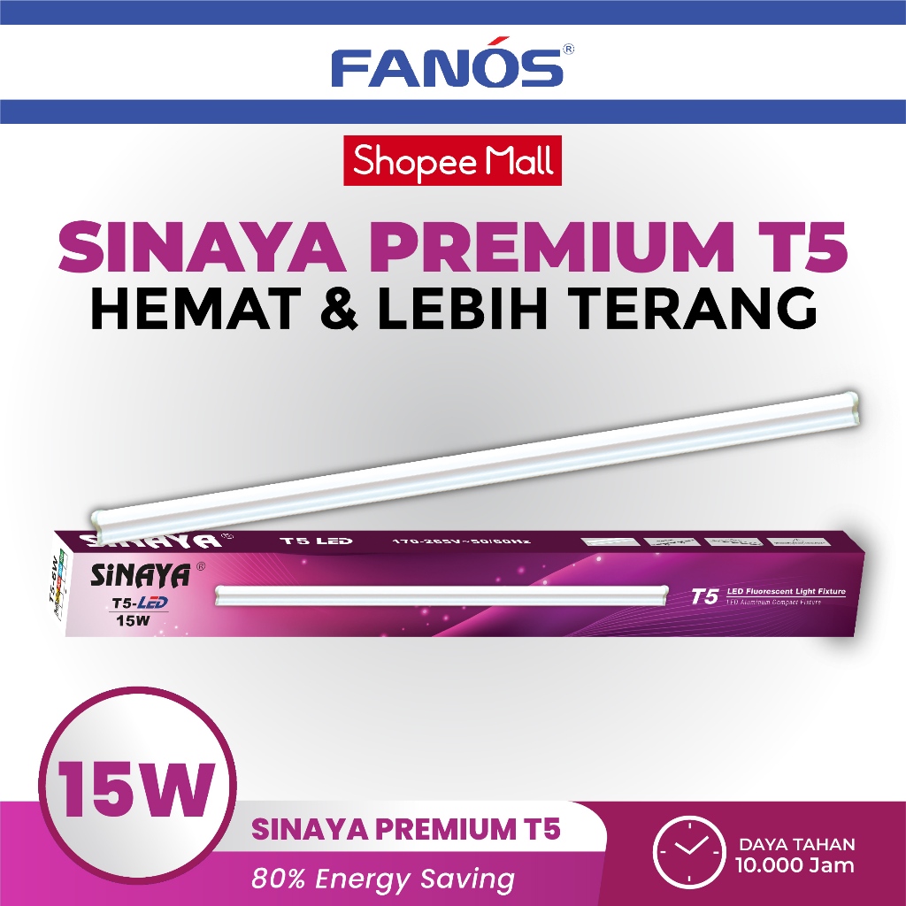Jual Sinaya Premium T5 15W Lampu LED Putih/Kuning | Shopee Indonesia