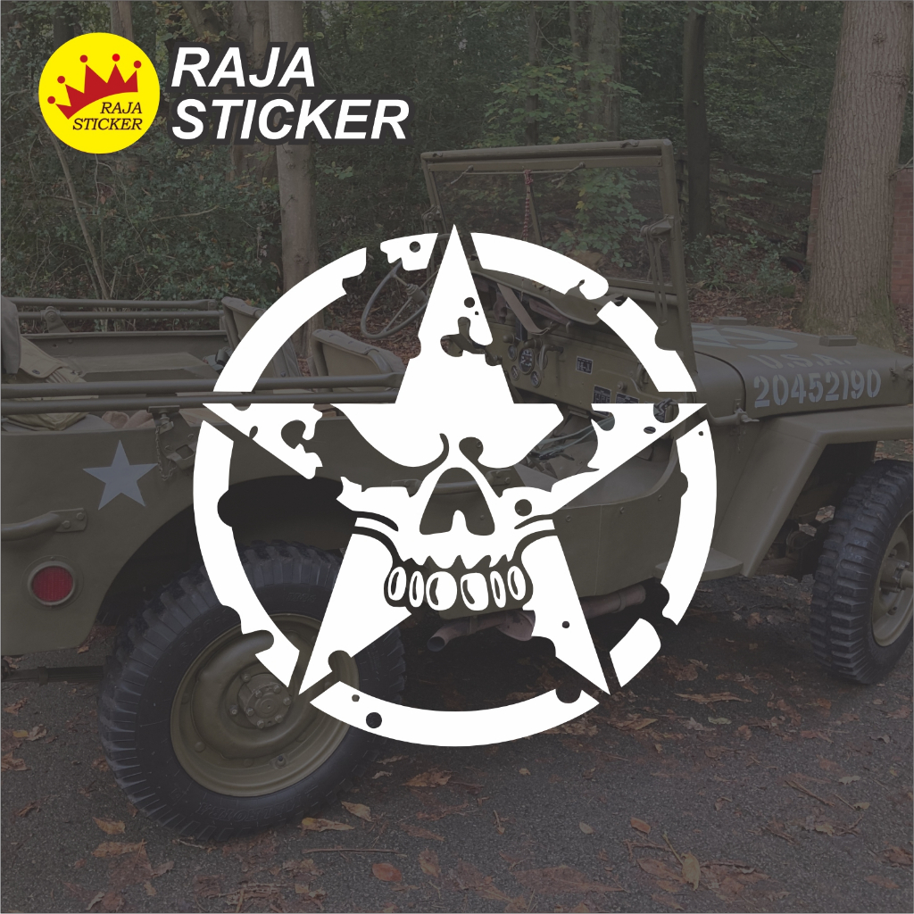 Jual Stiker bintang army star | cutting menyala reflectif | Shopee ...