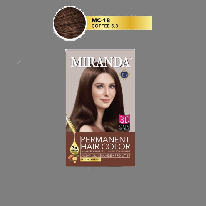 Jual MIRANDA HAIR COLOR 30ML MC-18(COFFE) | Shopee Indonesia