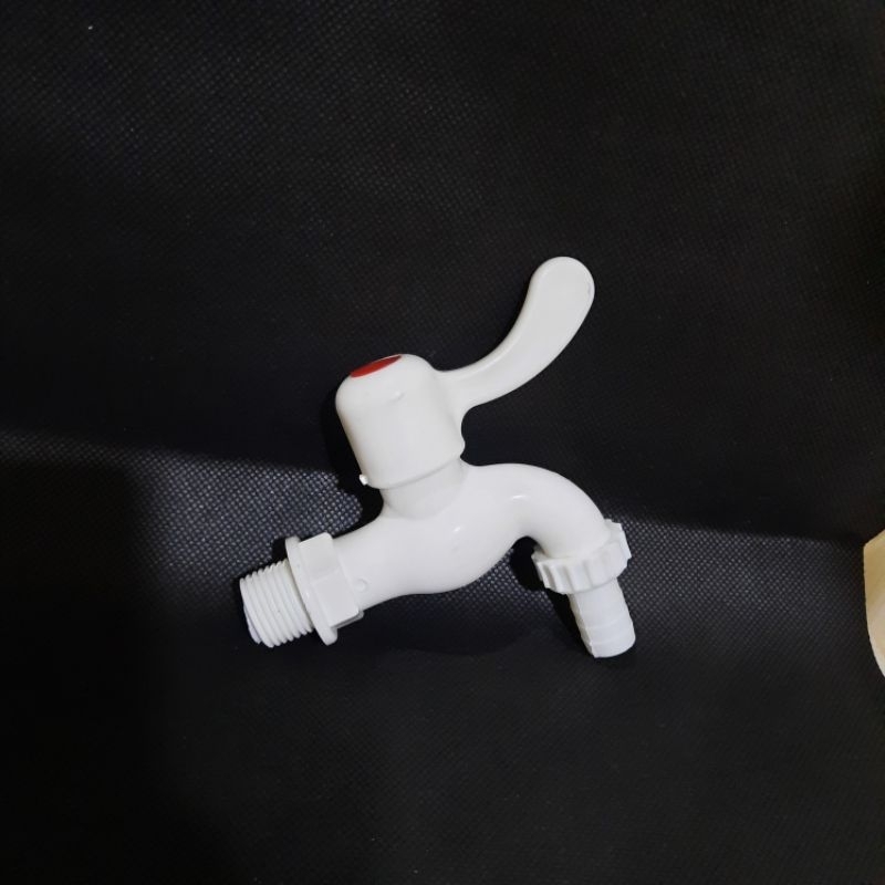 Jual Kran Plastik Putih drat 1/2 inch / Keran Air / Kran Air PVC ...