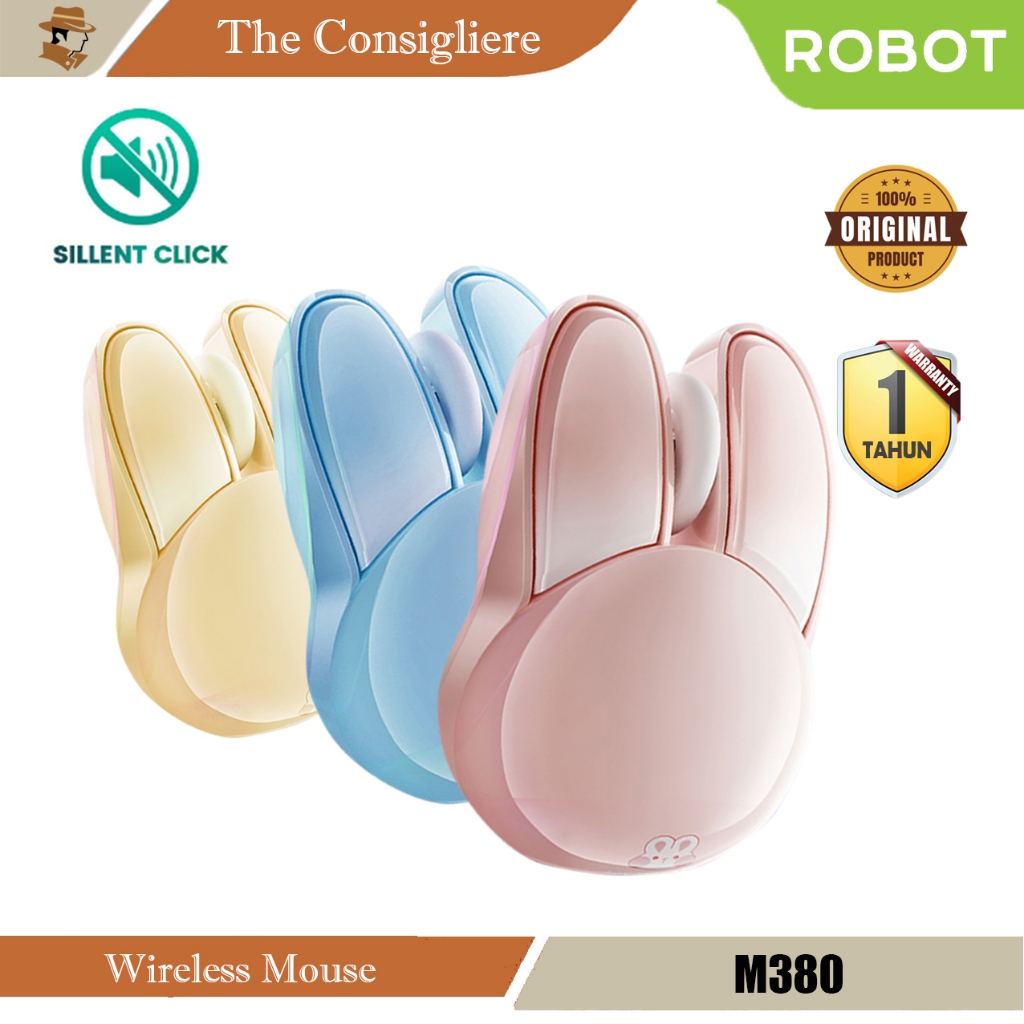 Jual Mouse Wireless Robot M380 M260 Stylish 2.4GHz 1600 DPI Receiver ...