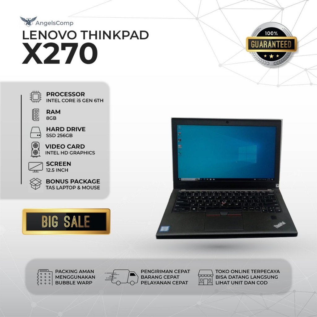 Jual Laptop Lenovo Thinkpad X270 Core i5 / Gen 6 Murah Berkualitas | Shopee Indonesia