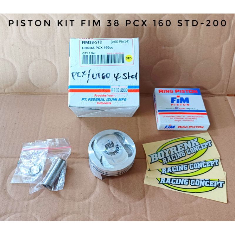 Jual PISTON KIT SEHER SET FIM 38 PCX 160 VARIO 160 PIN 14 UKURAN STD 50 ...