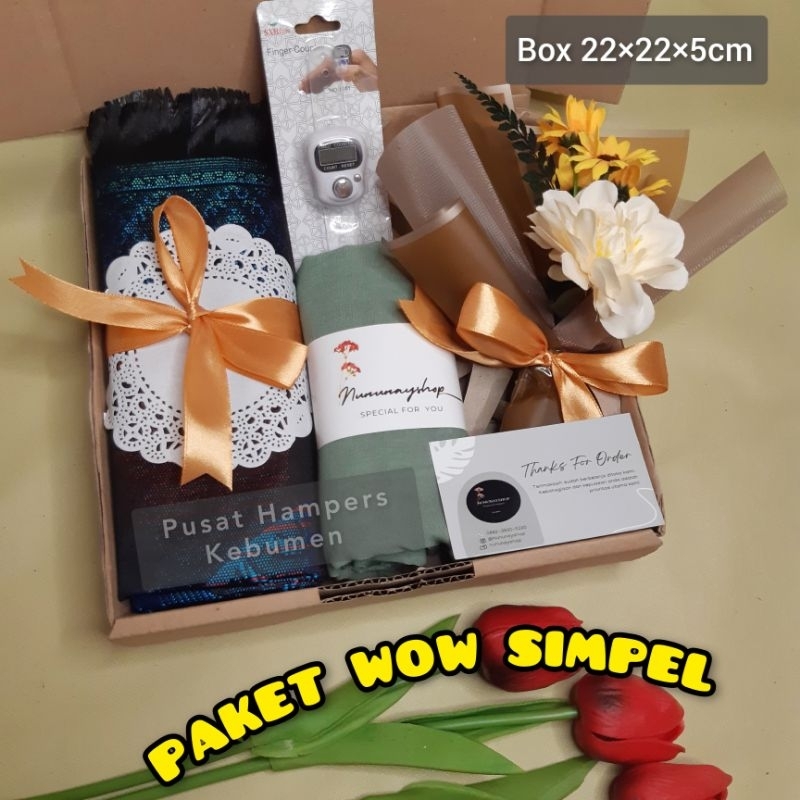 Jual (PAKET WOW SIMPEL) GIFT BOX HAMPERS KADO CEWE PAKET JILBAB SEGI ...