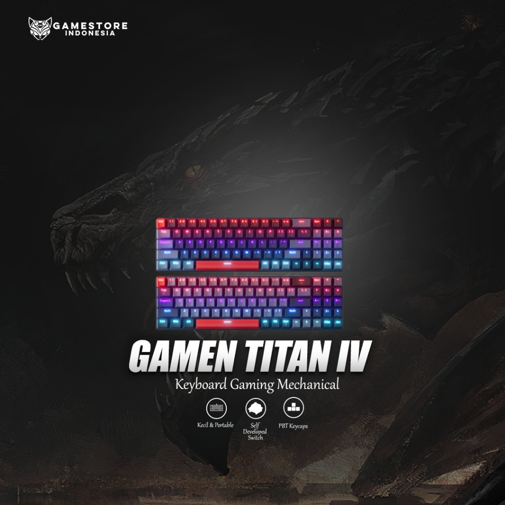 Jual Gamen Titan IV Newest Self-Developed Blue Switch Gaming Mechanical ...