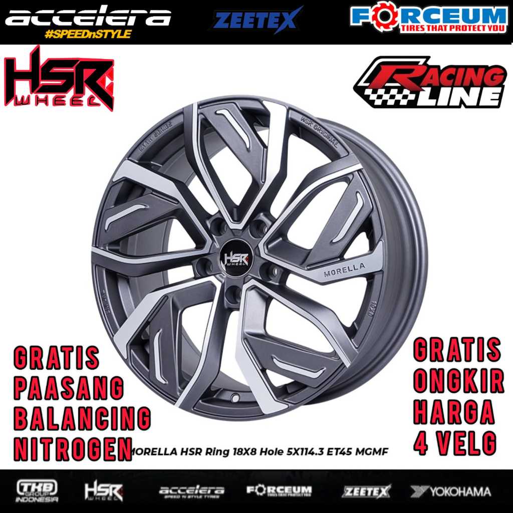Jual VELG MOBIL RACING HSR MORELLA R18 UNTUK DUSTER KOLEAS KRONOS ...