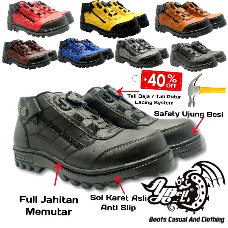 Jual Sepatu Kerja - Safety Tali Putar Lacing System | Shopee Indonesia