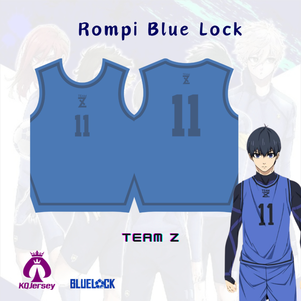 Jual KQ Jersey Rompi futsal bola Blue Lock Eleven Semua Team Fullprint ...