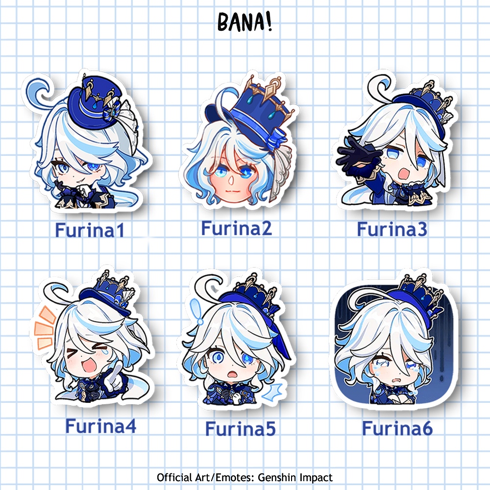 Jual Stiker FURINA Genshin Impact Furina Vinyl Doff Bijian | BANA ...