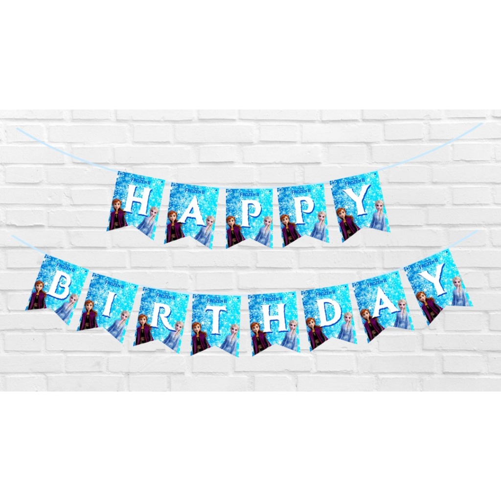 Jual BJ - Frozen Elsa - Flag Bunting Happy Birthday / Banner Ulang ...