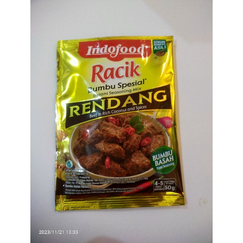 Jual INDOFOOD RACIK BUMBU RENDANG 45 gr | Shopee Indonesia