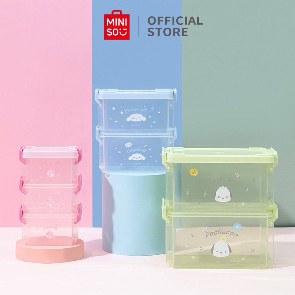 Jual Miniso Sanrio Characters Storage Box Lantai Tiga Storage Box Kotak ...